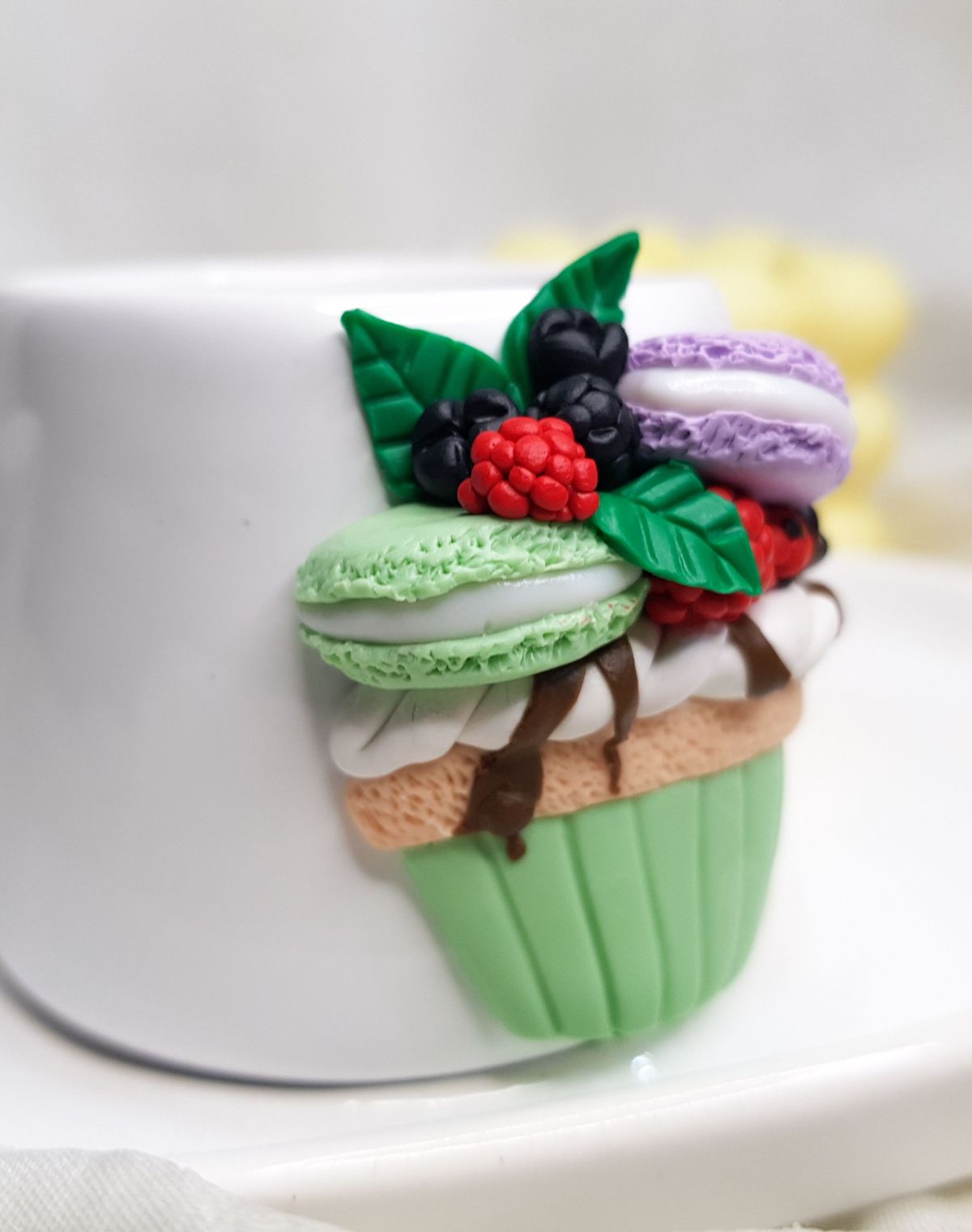 Resim Paleti Tasarım Polimer Kil Kupa - komeksepeti.com