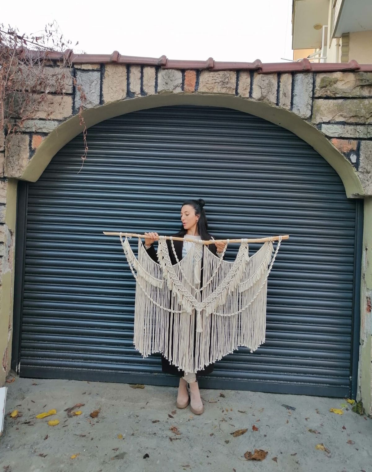 Motifli Bohem Makrome Duvar Süsü | El Yapımı ve Zarif Dekor - komeksepeti.com