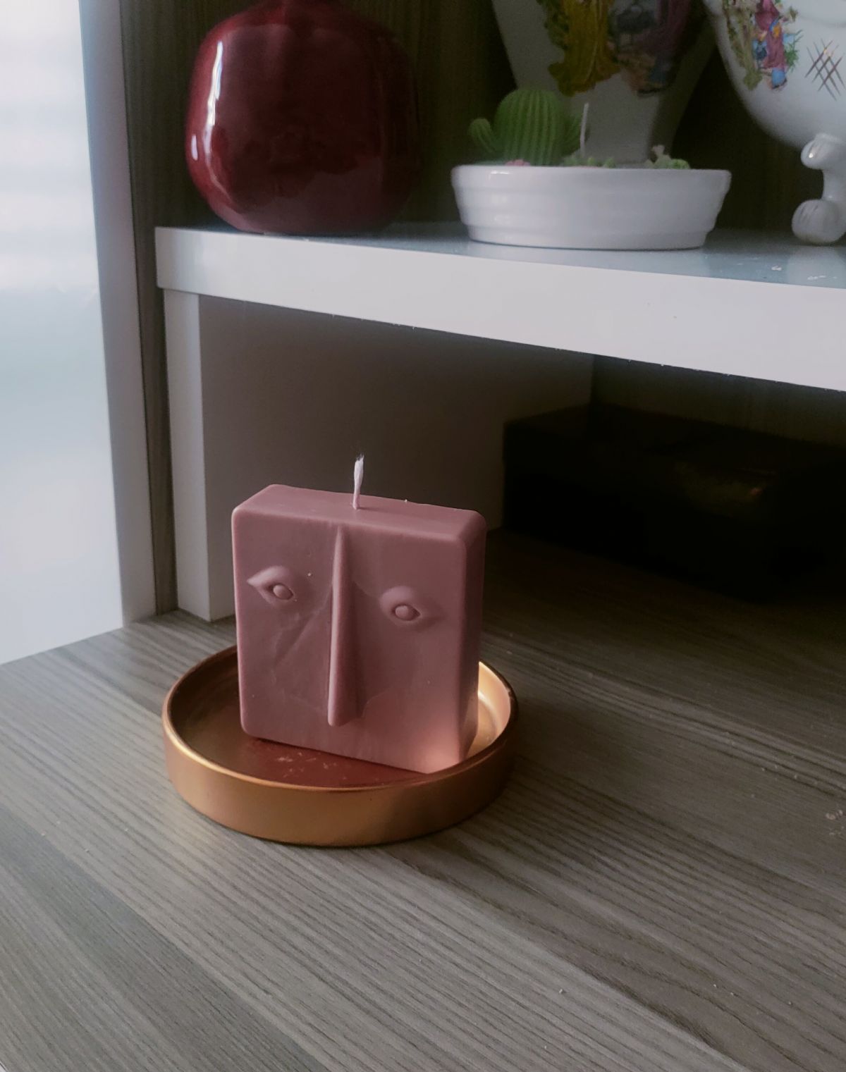 İskandinav Tarzı Kare Surat Mum - komeksepeti.com