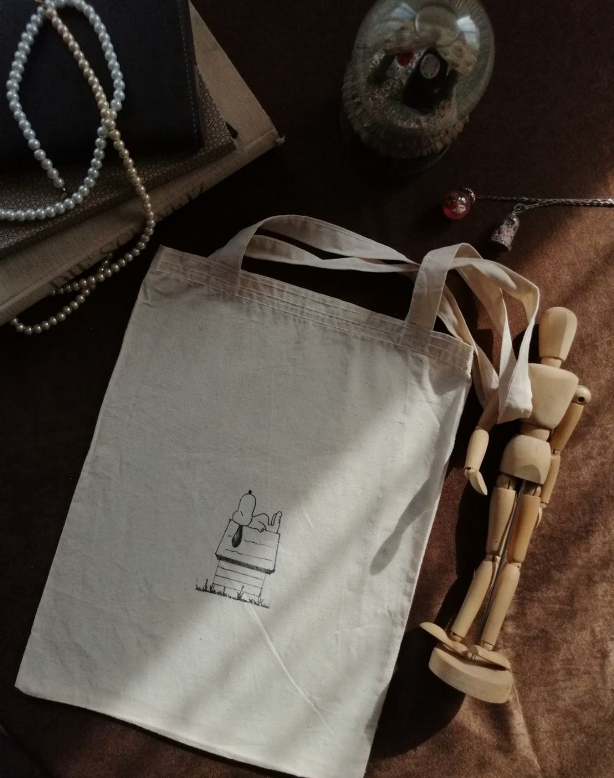 Snoopy Peanut Çetesi Figürü Ham Bez Çanta - komeksepeti.com